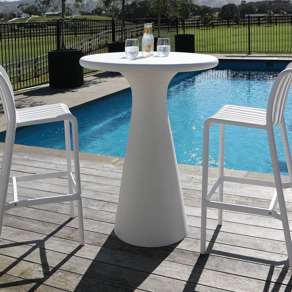 Capri Concrete Bar Table – Chalk – Greenslades Furniture
