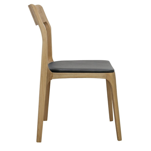 Carson Dining Chair - Natural + Black Leather – Greenslades Furniture