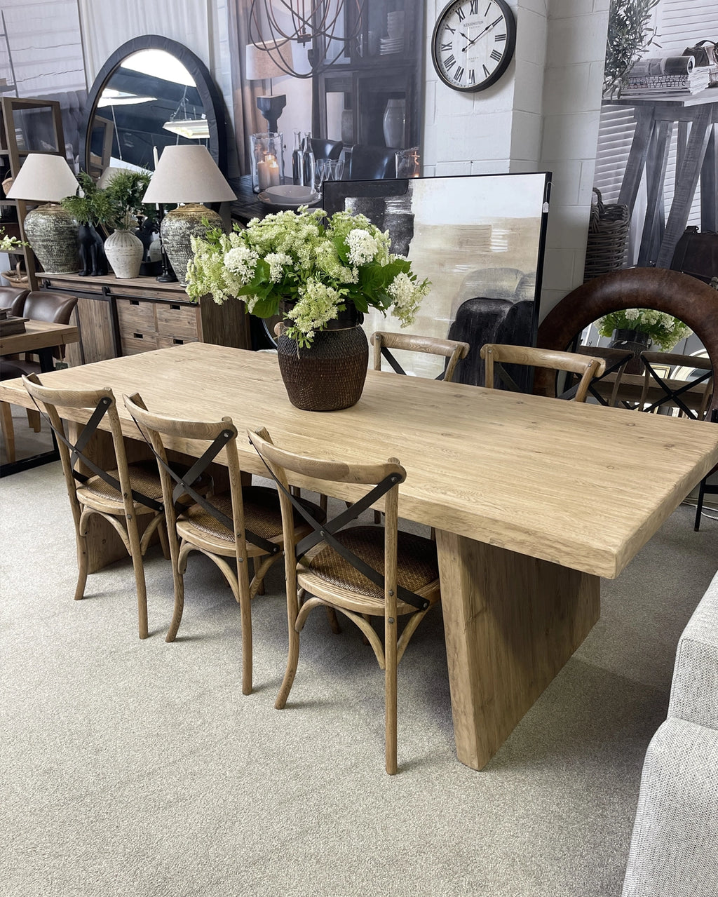 Florida Solid Elm Dining Table - 240CM – Greenslades Furniture
