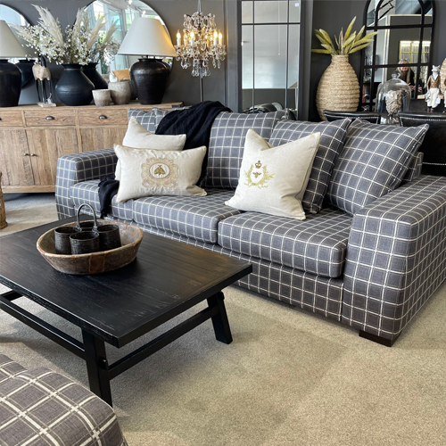 Sutcliffe 3.5 + 2.5 Seater Lounge Suite - Deep Check - NZ Made ...