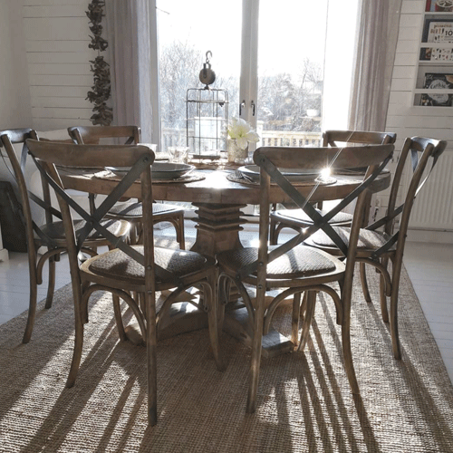 Madrid Round Dining Table - 140cm – Greenslades Furniture