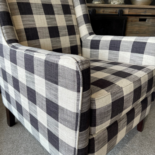 Sherwood Armchair - Made in NZ - Black Check – Greenslades Furniture