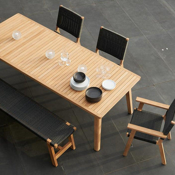 Devon Porter Teak Outdoor Dining Table - 2400 – Greenslades Furniture
